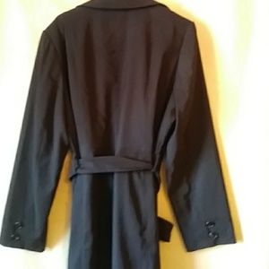 Utex | Jackets & Coats | Utex Design Lined Black Trench Coat Sz Xl ...